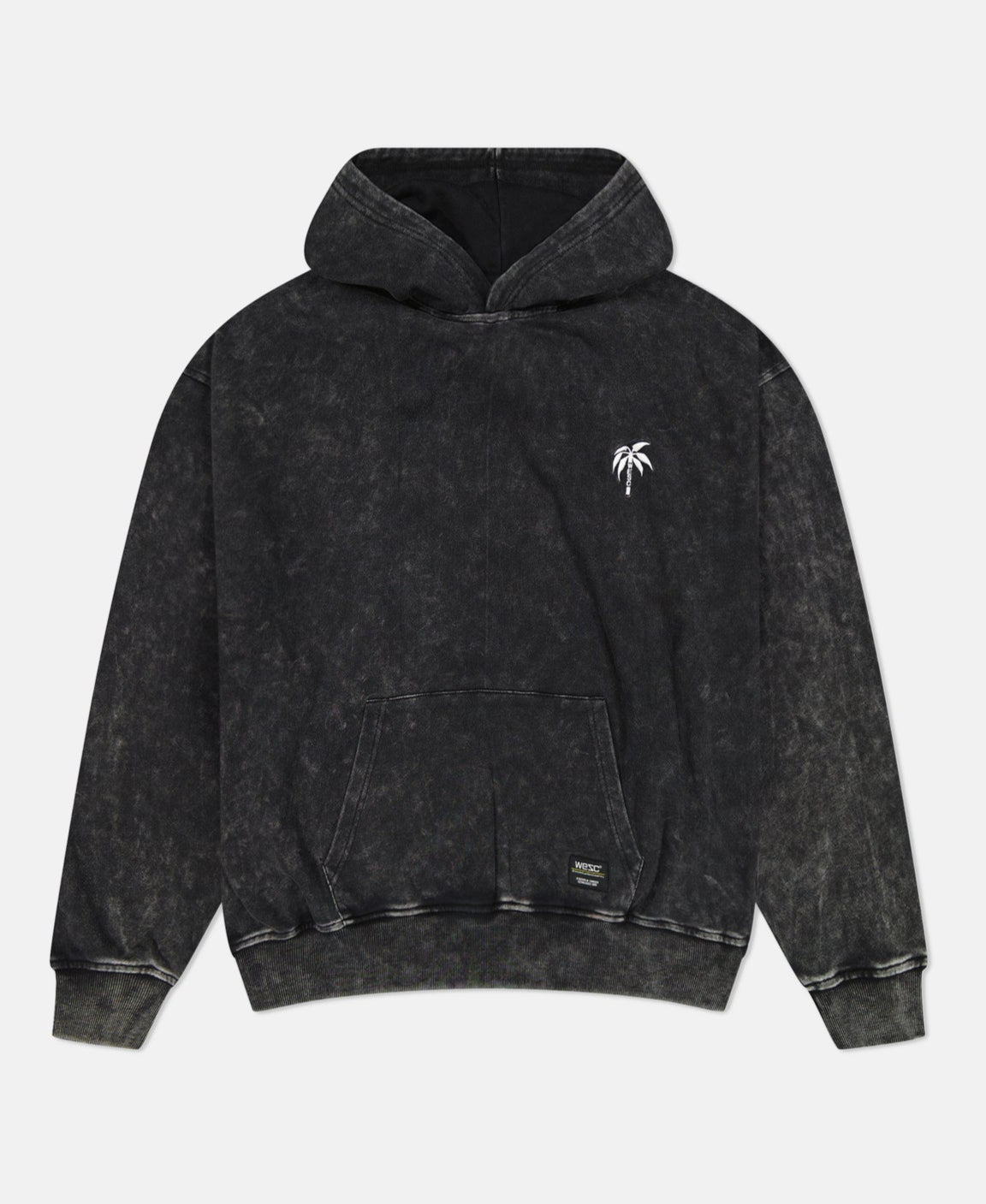 Hoodie Enzyme Washed Palm Logo – Leap 4 Humanity